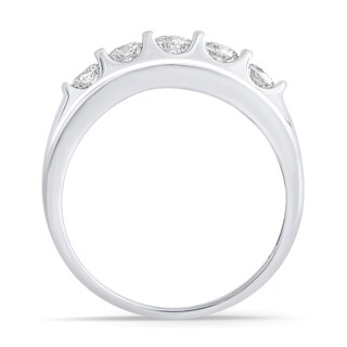 2 CT. T.W. Diamond Double Row Columns Ring in 10K White Gold | Zales