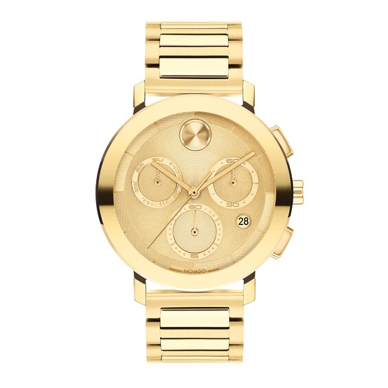 Zales Men's Movado BoldÂ® Evolution Gold-Tone IP Chronograph Watch with ...