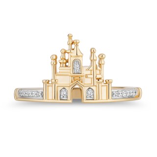 Enchanted Disney 1/5 CT. T.W. Diamond Castle Ring Set in 10K Gold | Zales