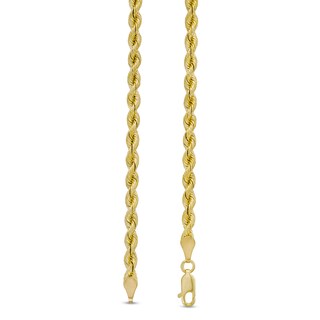 3.7mm Silk Rope™ Chain Necklace in Semi-Solid 14K Gold - 18" | Zales