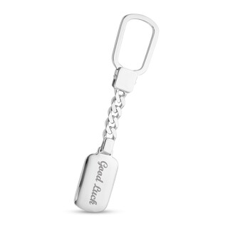 Engravable Rectangle Key Chain in Solid Sterling Silver (1-4 Lines) | Zales