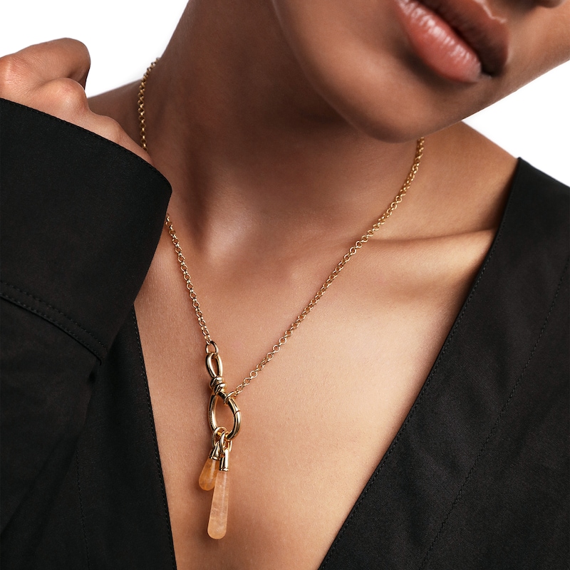 PDPAOLA™ at Zales ICONS Aventurine Medium Teardrop Hoop Earring and ...