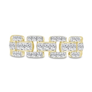 1/2 CT. T.W. Diamond Chain Link Ring in 10K Gold | Zales