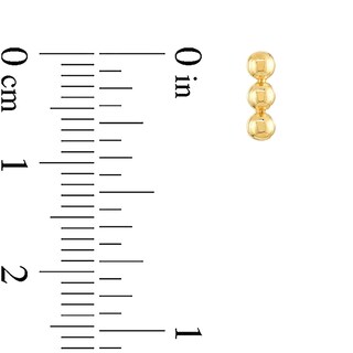 Linear Bead Trio Stud Earrings in 14K Gold | Zales