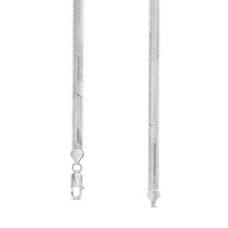 6.3mm Diamond-Cut Snake Chain Necklace in Hollow Sterling Silver - 18 ...