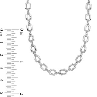 4.75mm Rectangle Link Chain Necklace in Solid Sterling Silver | Zales