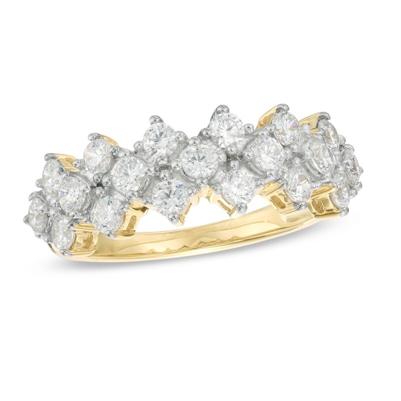 Previously Owned - 1 CT. T.W. Diamond Triple Row Anniversary Ring in ...