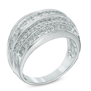 Previously Owned - 3/4 CT. T.W. Diamond Layered Anniversary Ring in 10K ...