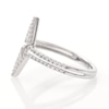 1/3 CT. T.W. Diamond Double Triangle Split Ring in 10K White Gold | Zales