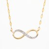 1/6 CT. T.W. Diamond Infinity Loop Necklace in 10K Gold | Zales