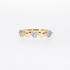 1/6 CT. T.W. Multi-Diamond Alternating Heart Ring in 10K Gold | Zales