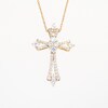 1 CT. T.W. Diamond Split Cross Pendant in 10K Gold | Zales