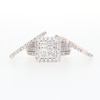 3 CT. T.W. Quad Princess-Cut Diamond Frame Multi-Row Three Piece Bridal ...
